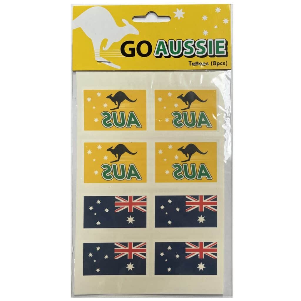 Buy Green and Gold and Australian Flag Tattoos - 8 Pack Online ...
