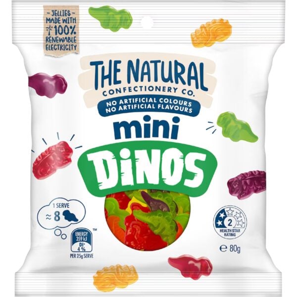 Buy The Natural Confectionery Co. Mini Dino Lollies 80g Online ...